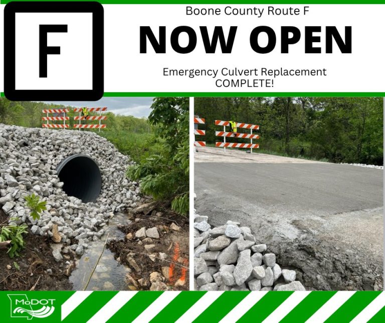 UPDATE: MoDOT completes emergency culvert replacement work in mid ...